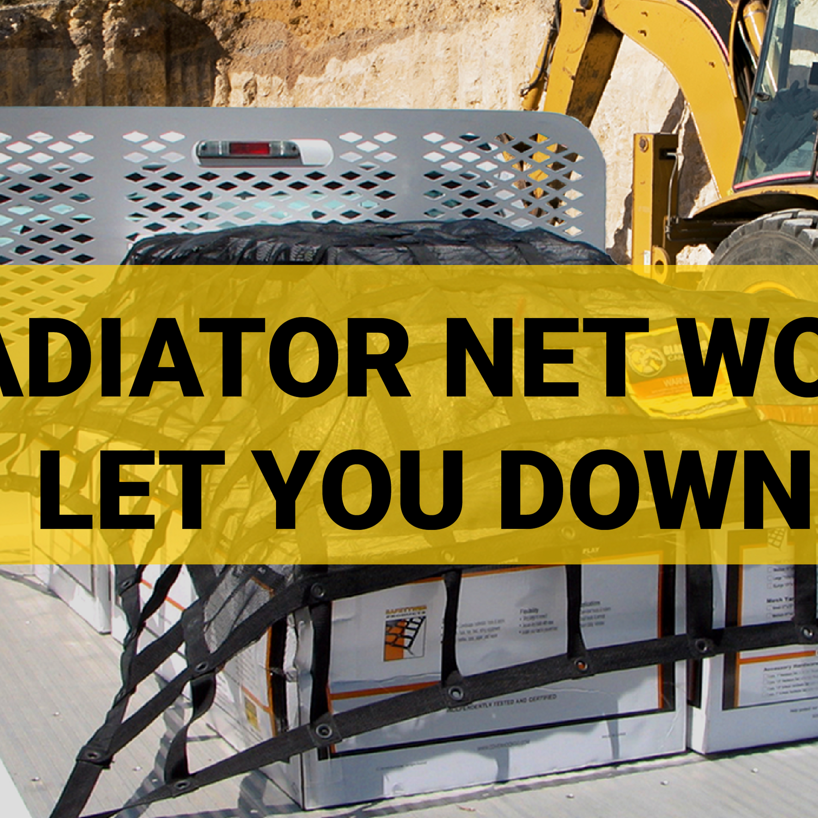 Gladiator Cargo Net | Heavy Duty Truck Cargo Net — Gladiator Cargo Nets ...