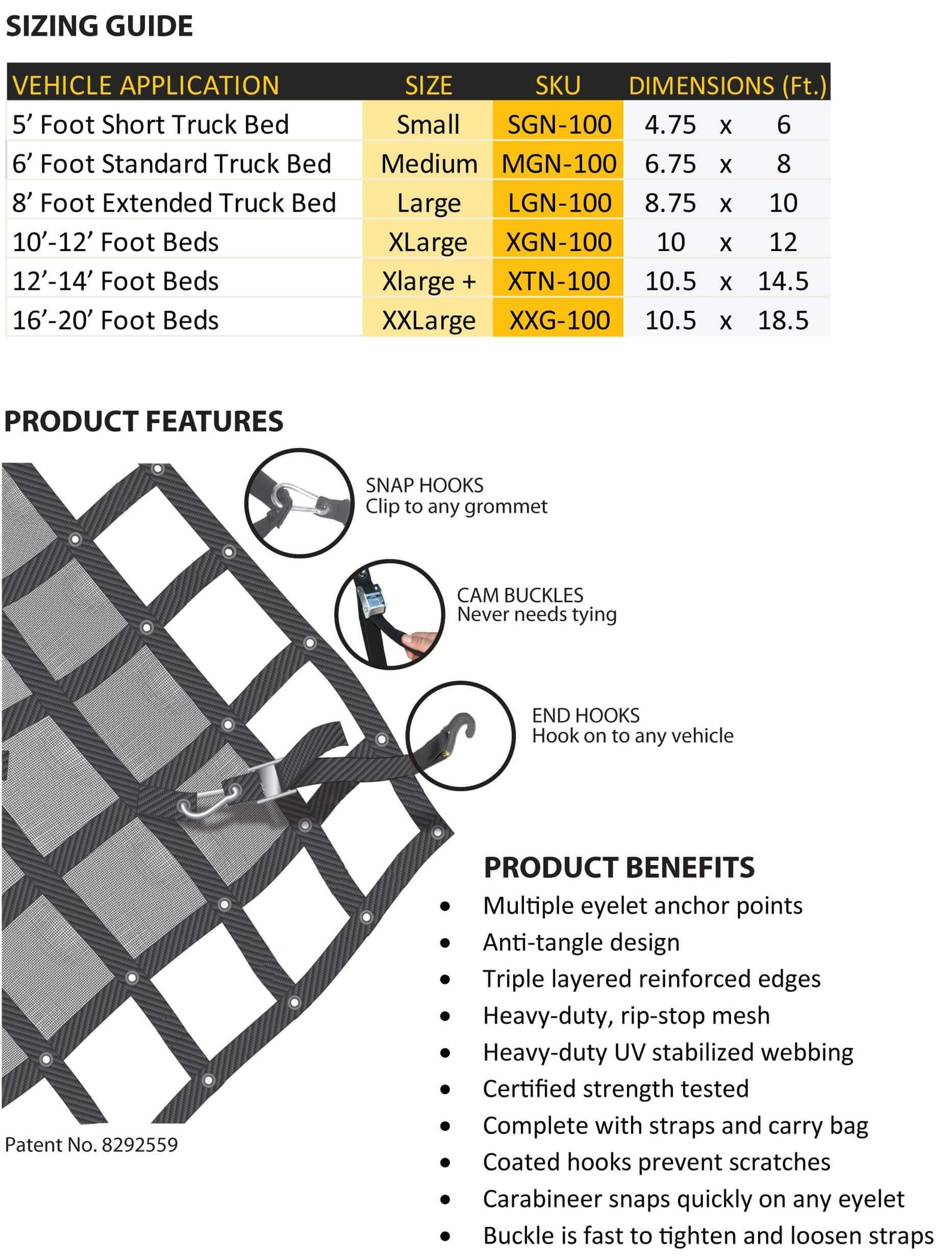 Gladiator Cargo Net — Gladiator Cargo Nets | Heavy Duty Truck Cargo Net